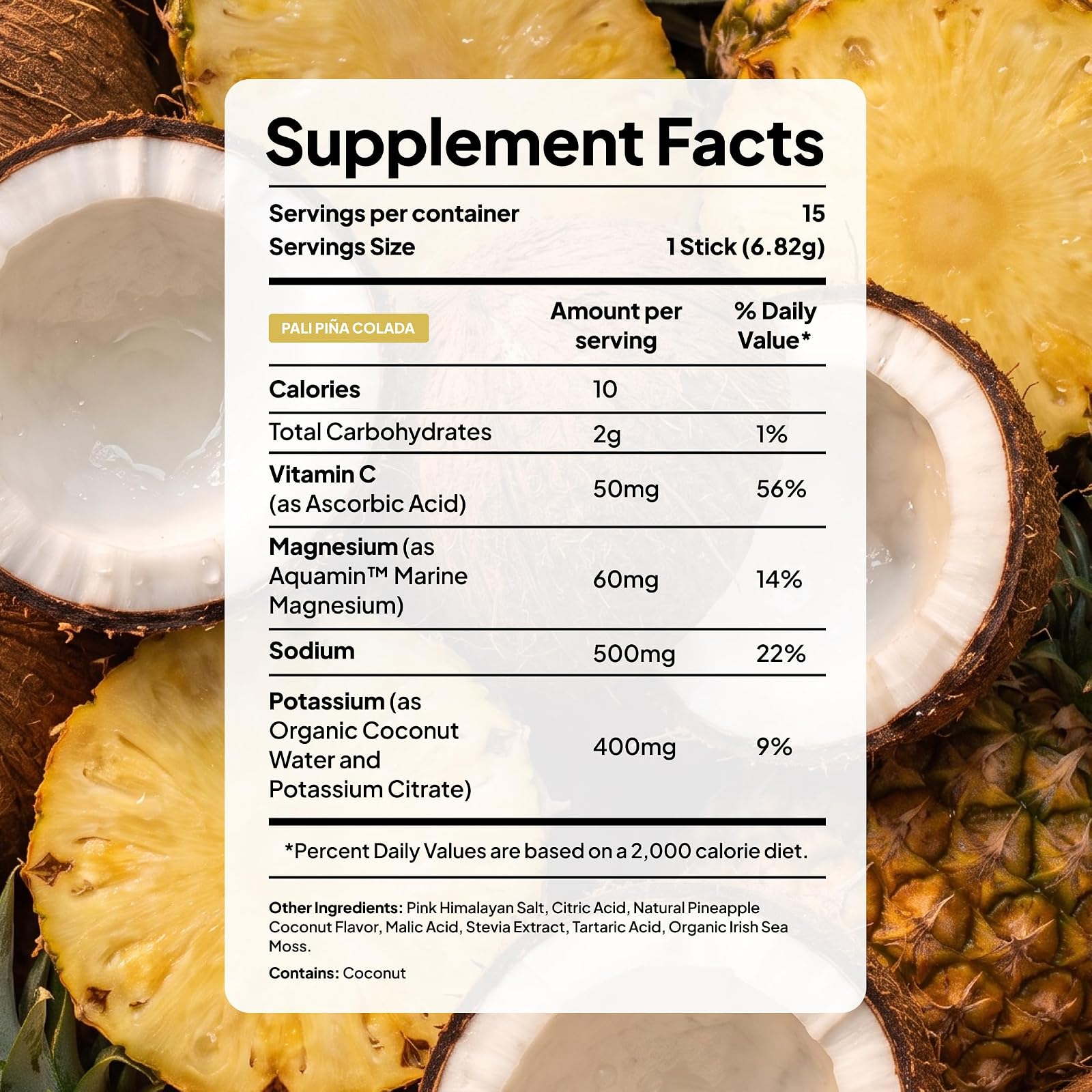 Natural electrolyte drink mix flavour