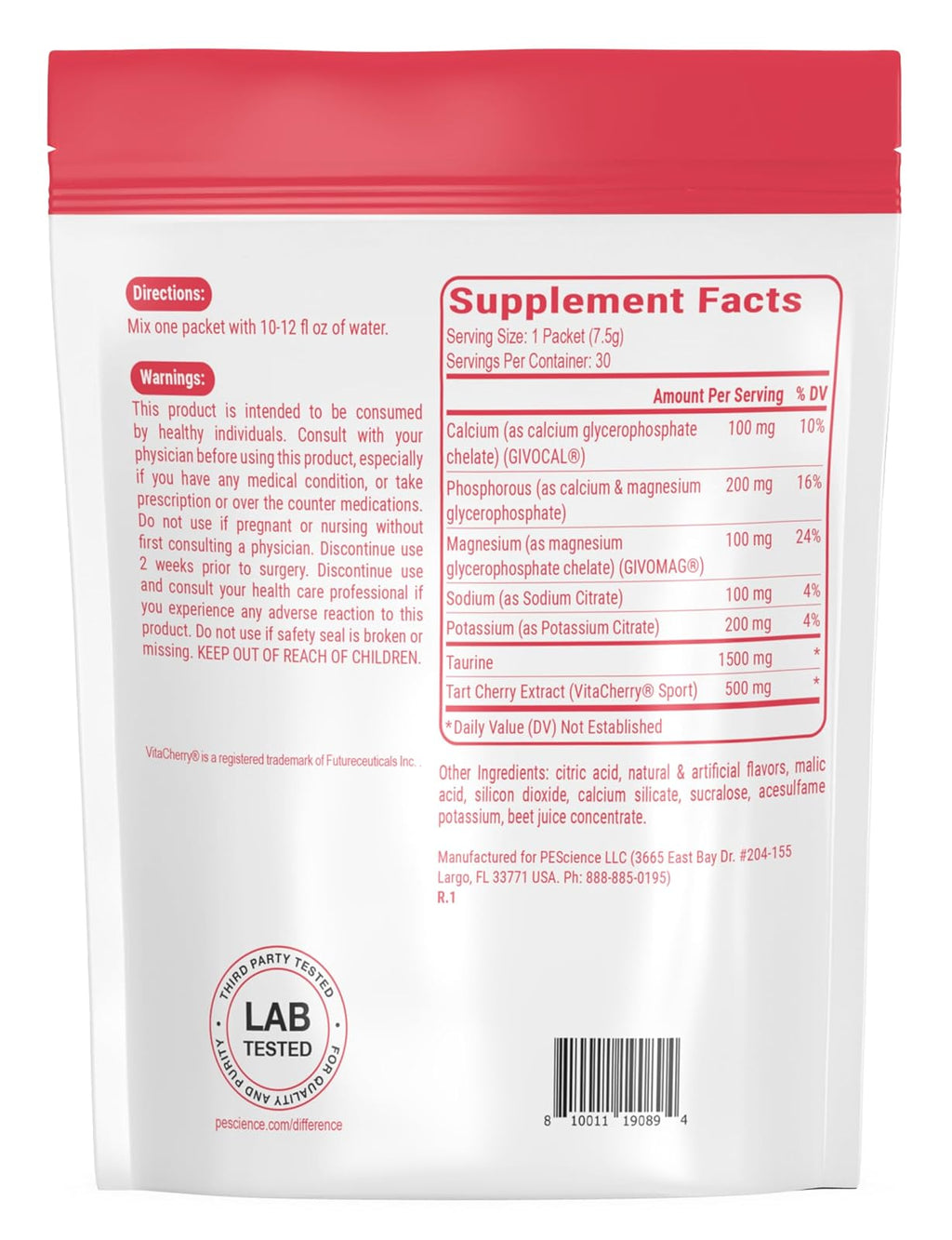 Natural electrolyte drink mix packets