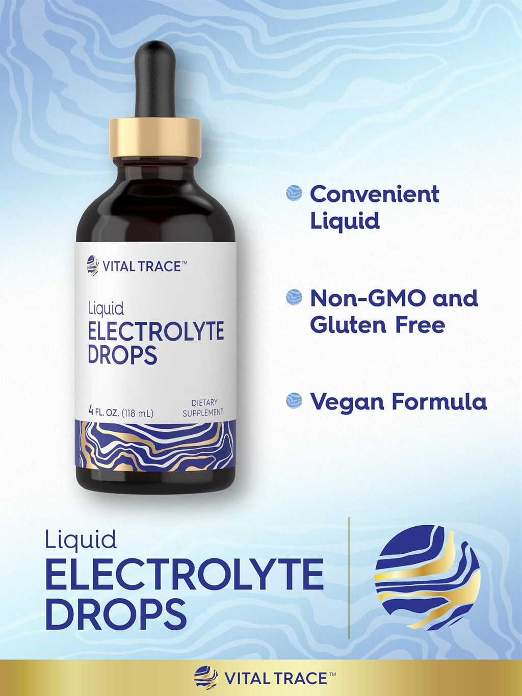 Natural electrolyte drops for daily use