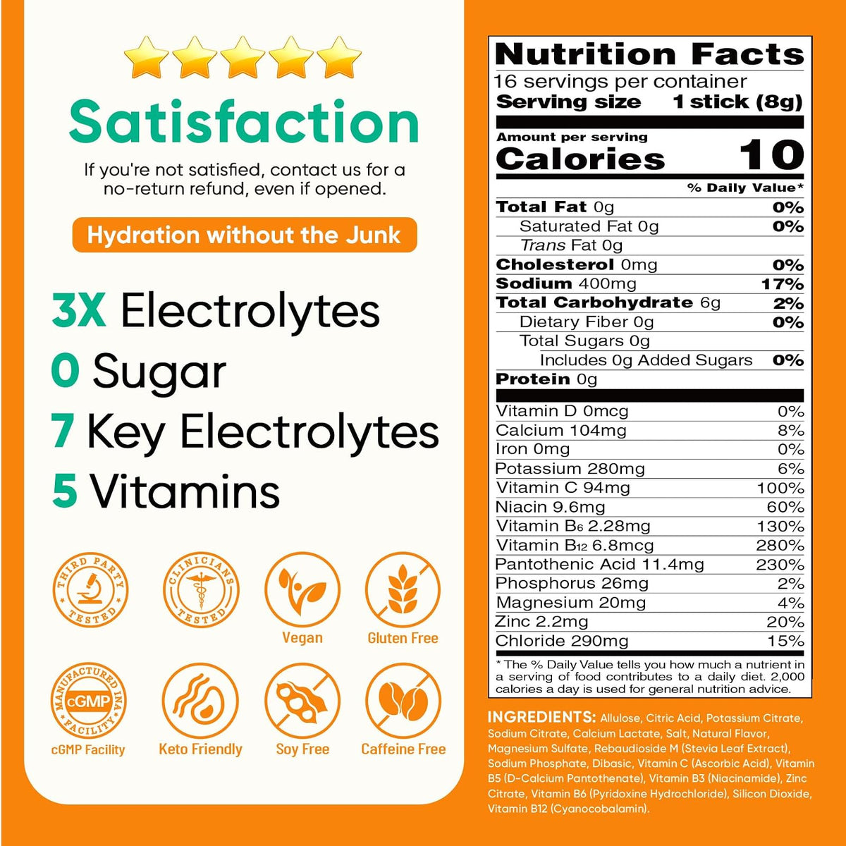 natural electrolyte powder for active lifestyle