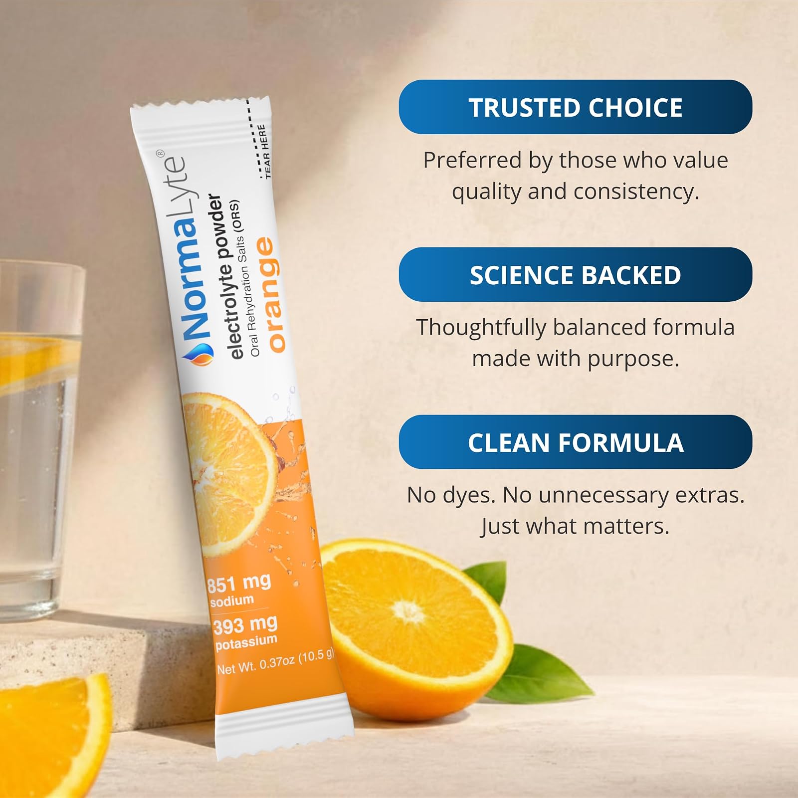Natural electrolyte powder for balanced hydration