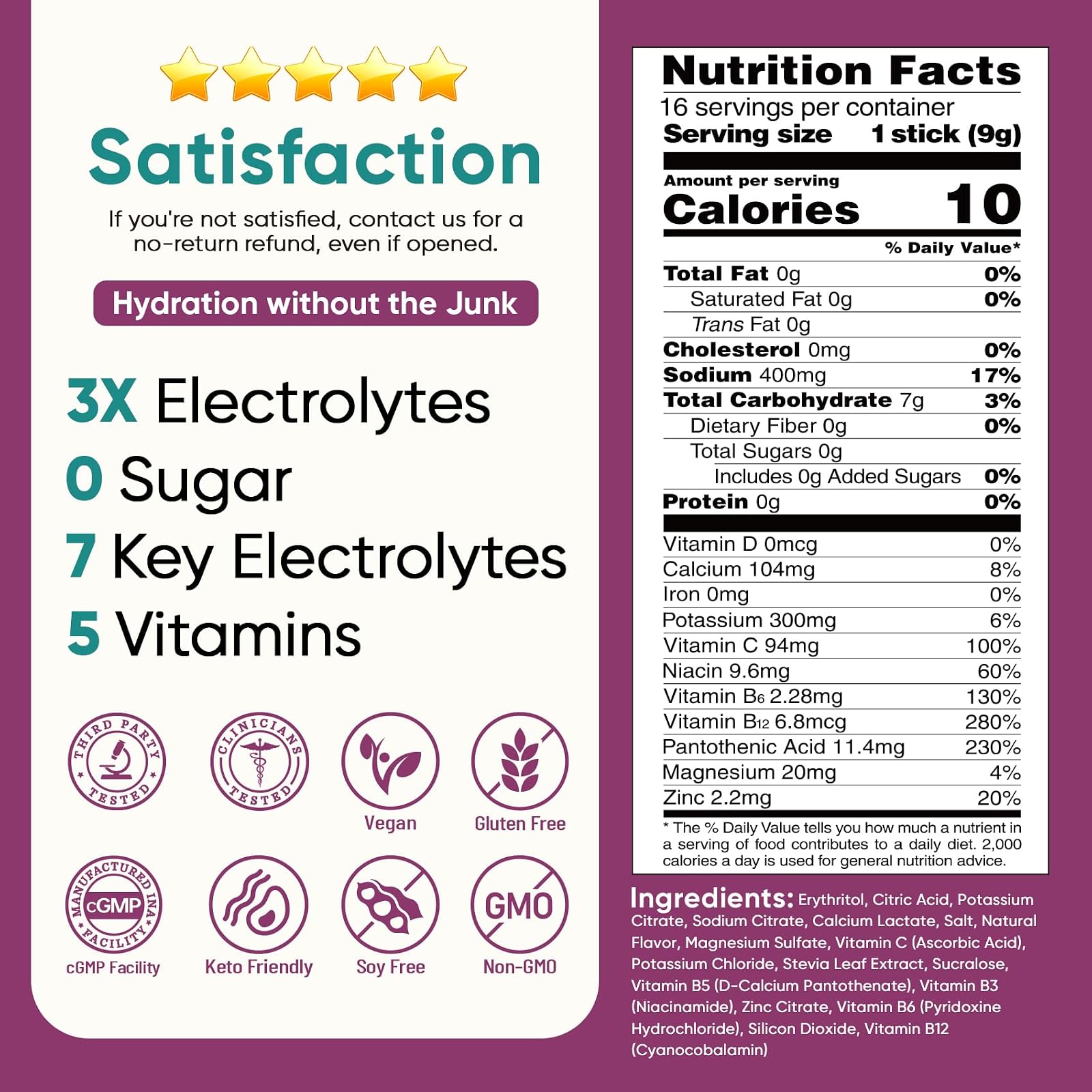 natural electrolyte powder for daily use