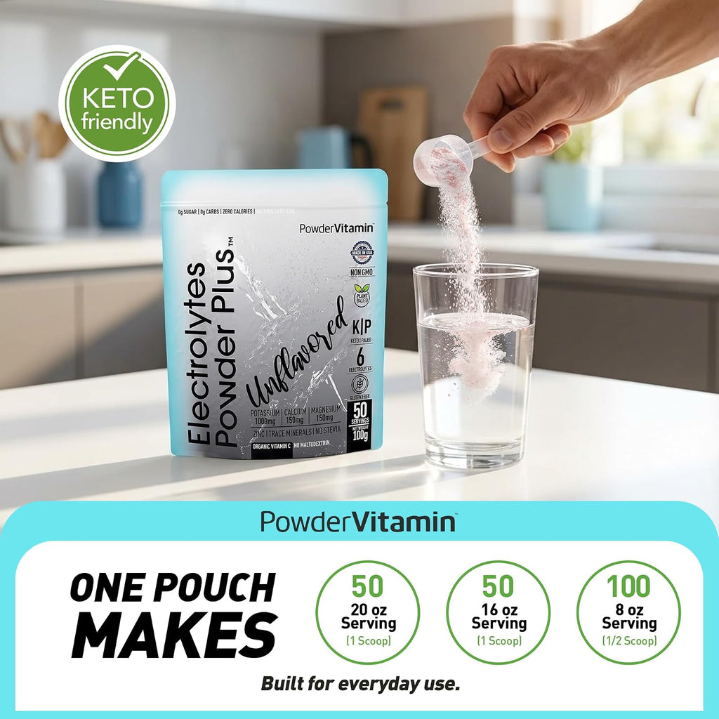 Natural electrolyte powder for daily wellness