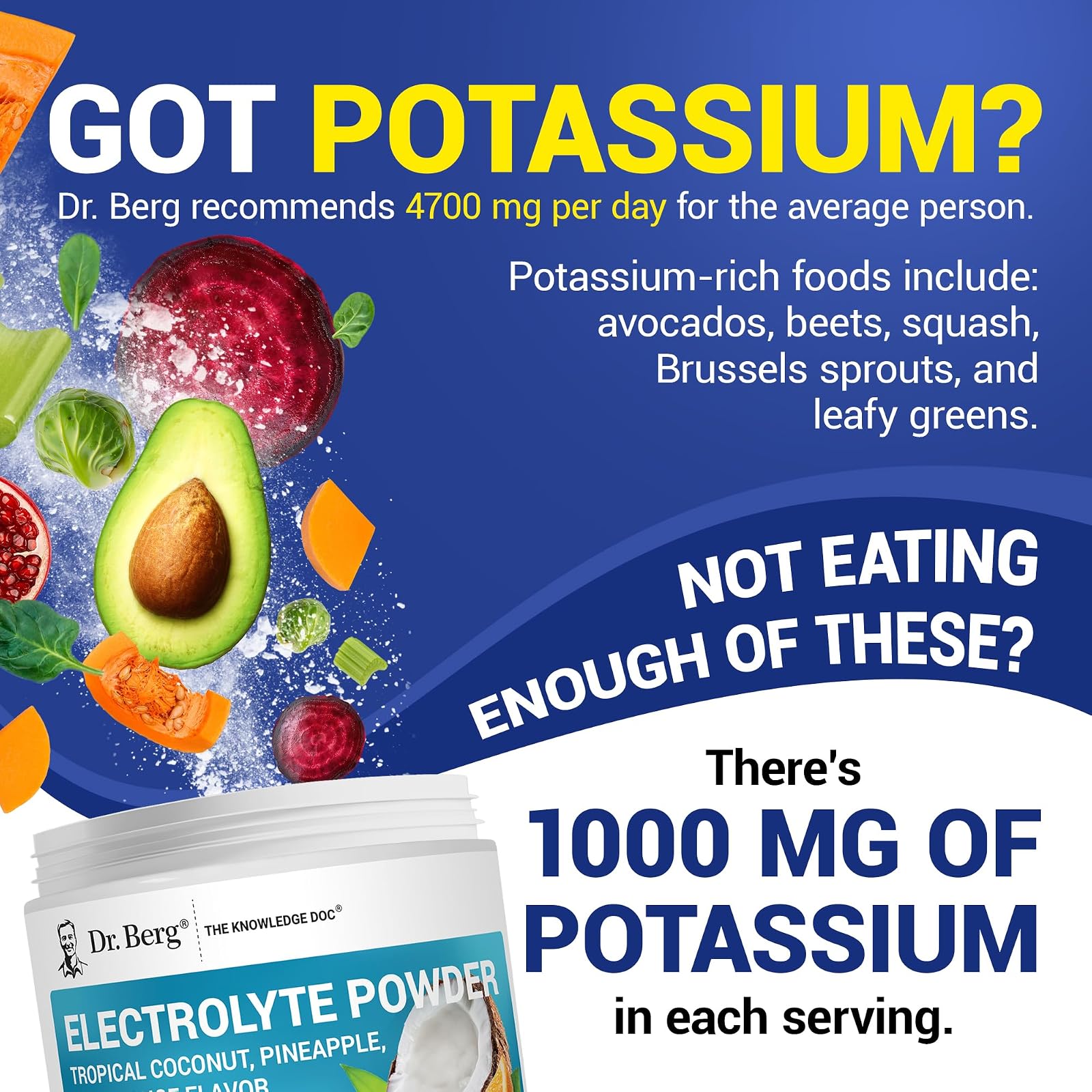 Natural electrolyte powder for energy