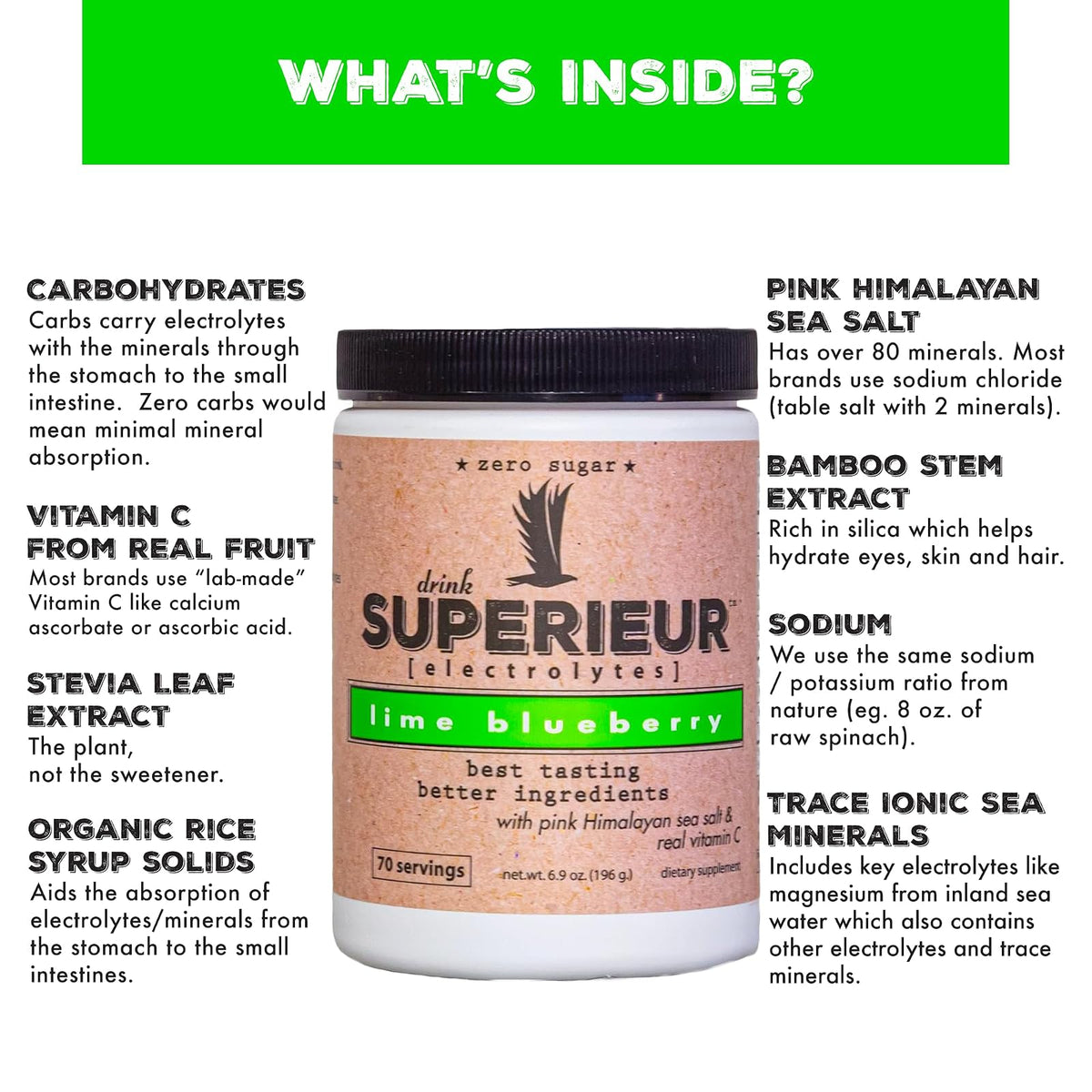 Natural electrolyte powder for sports