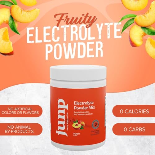 Natural electrolyte powder with juicy peach flavour