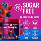Natural electrolyte powder with mixed berry flavour
