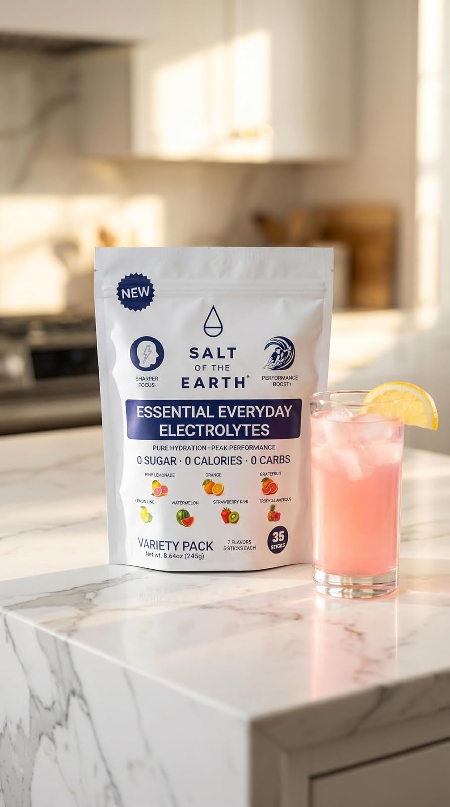 natural electrolyte powder with seven flavours