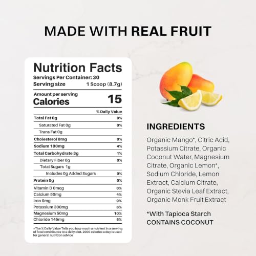 Natural electrolytes for hydration support