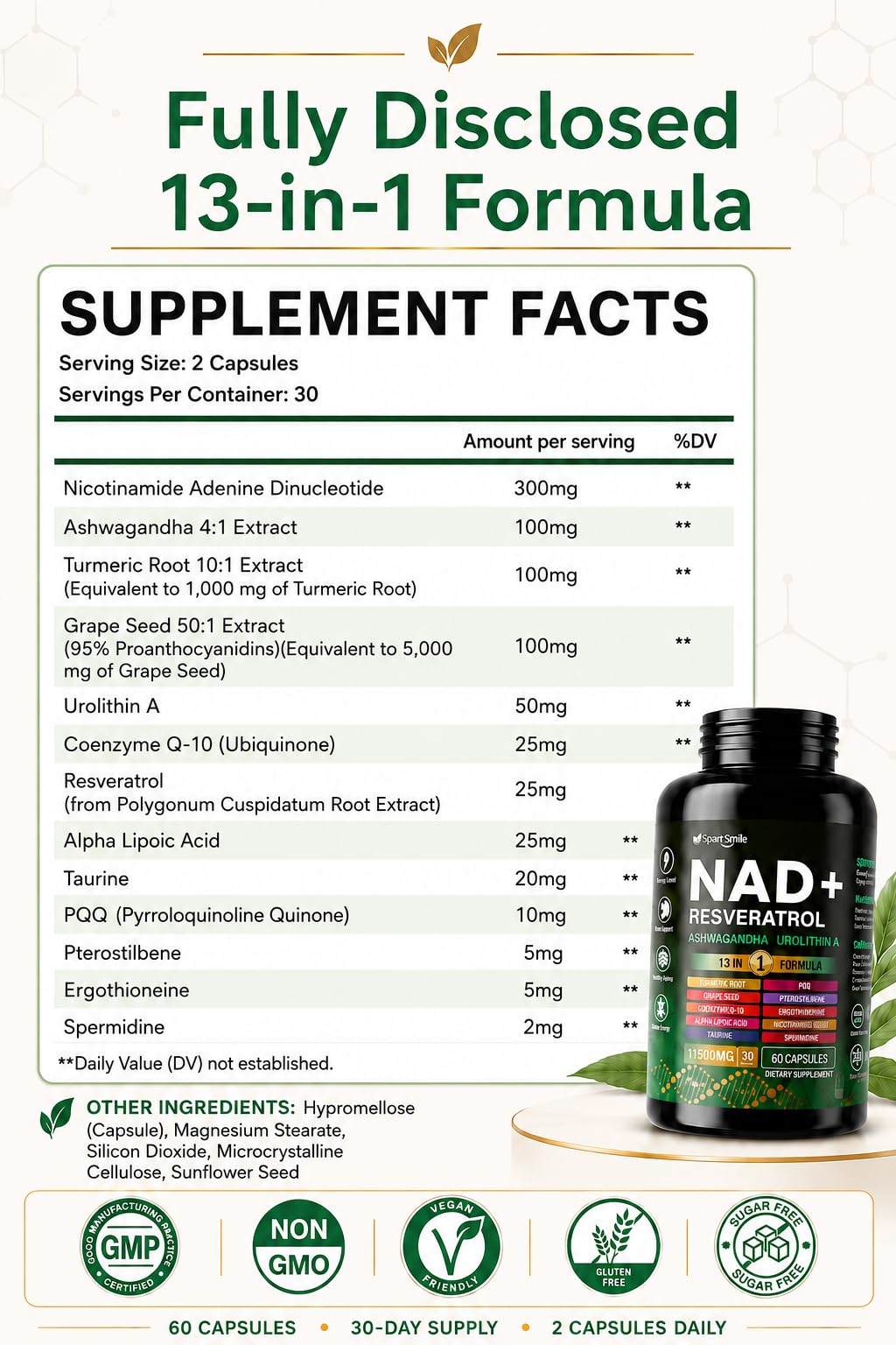 Natural energy and focus supplement