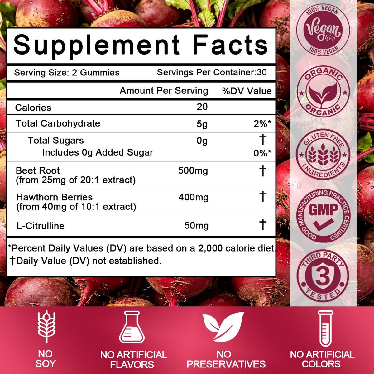 natural energy boost beet root gummies