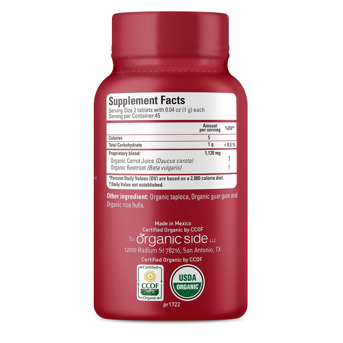 natural energy boost beetroot carrot tablets