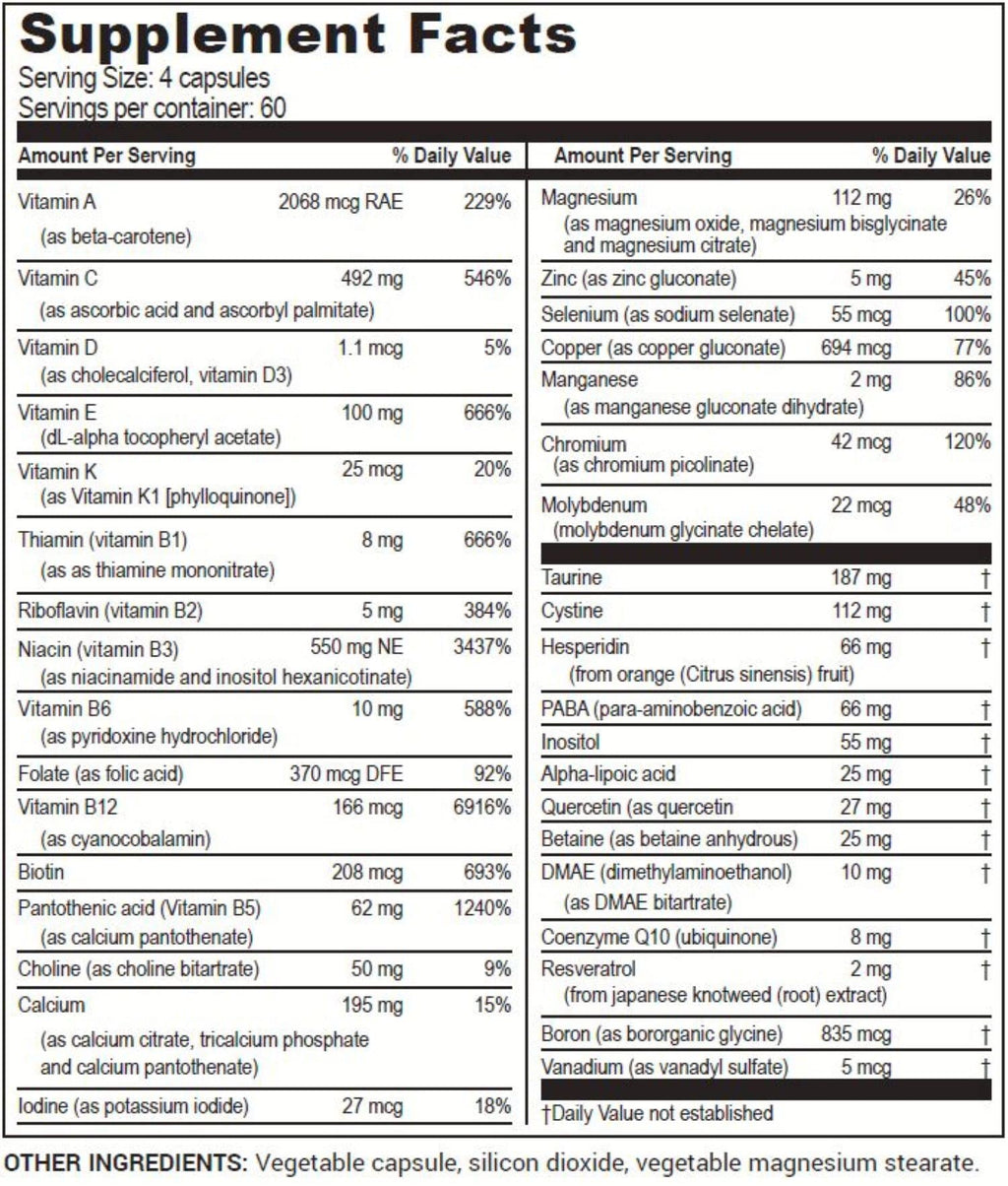 natural energy boost blended vitamin & mineral supplements