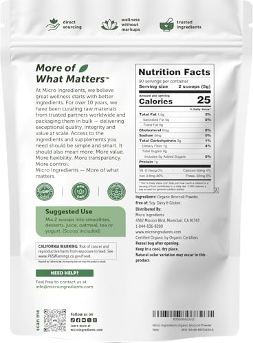 natural energy boost broccoli powder