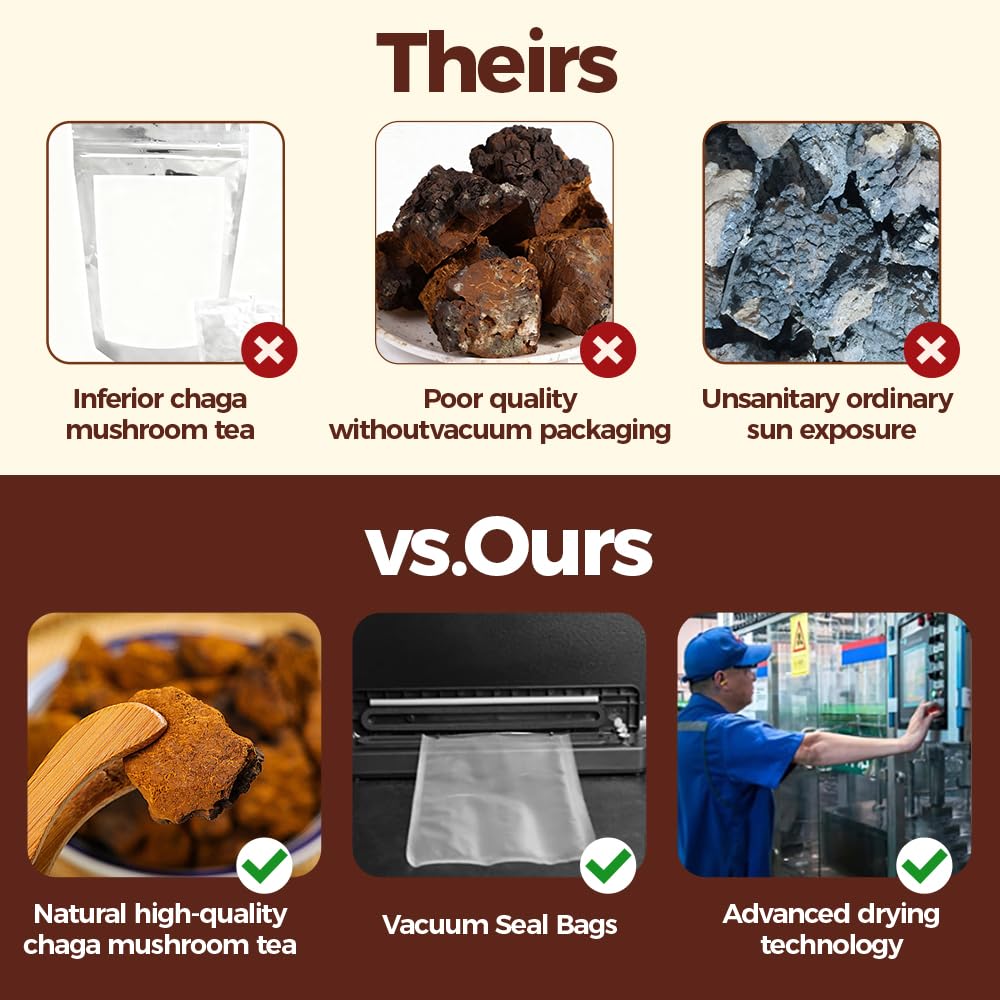 Natural energy boost Chaga tea bags