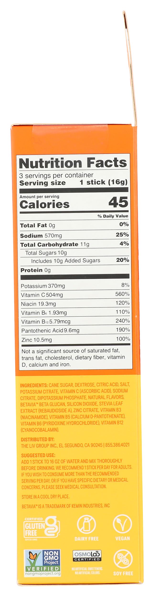 Natural energy boost drink mix