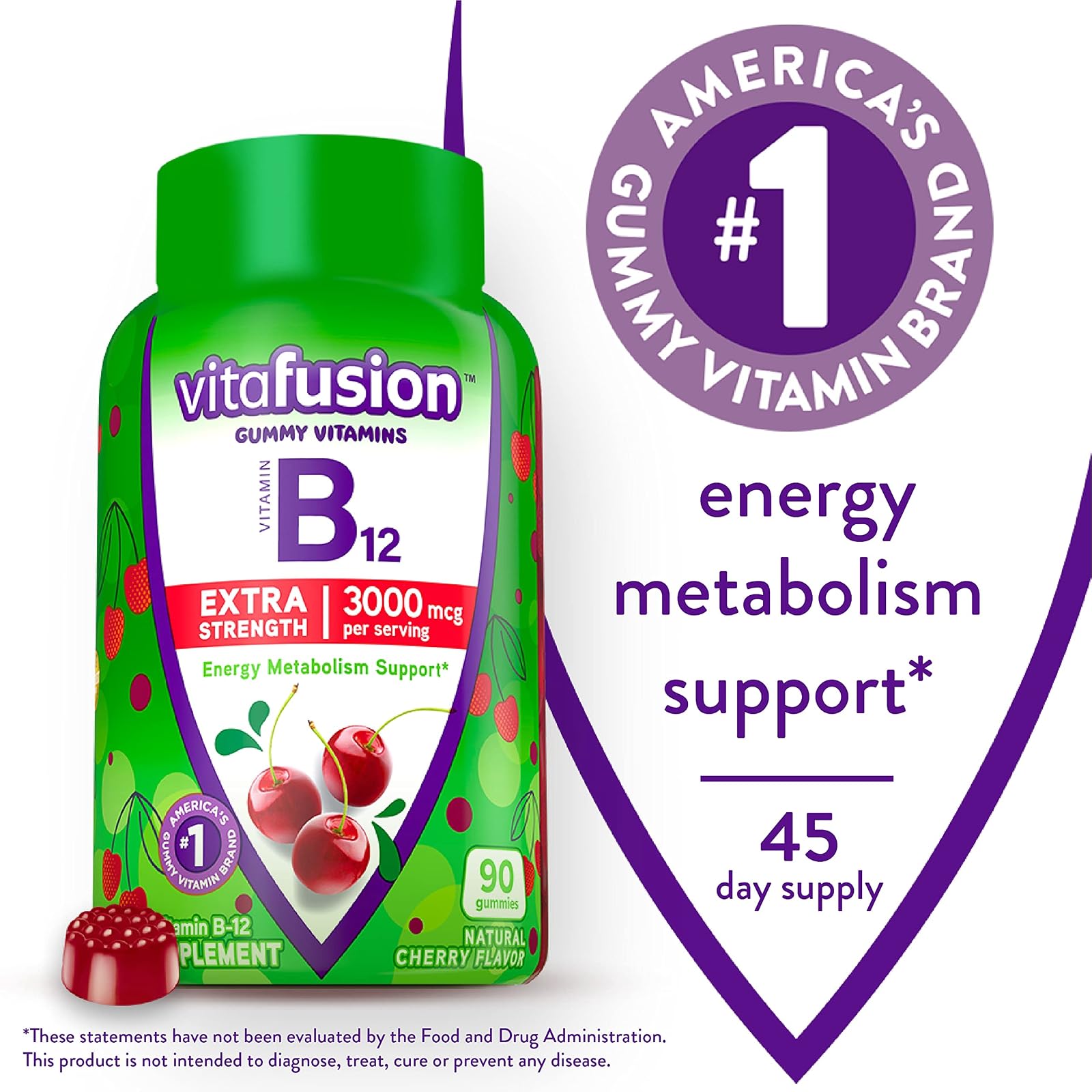 Natural energy boost from B12 gummies