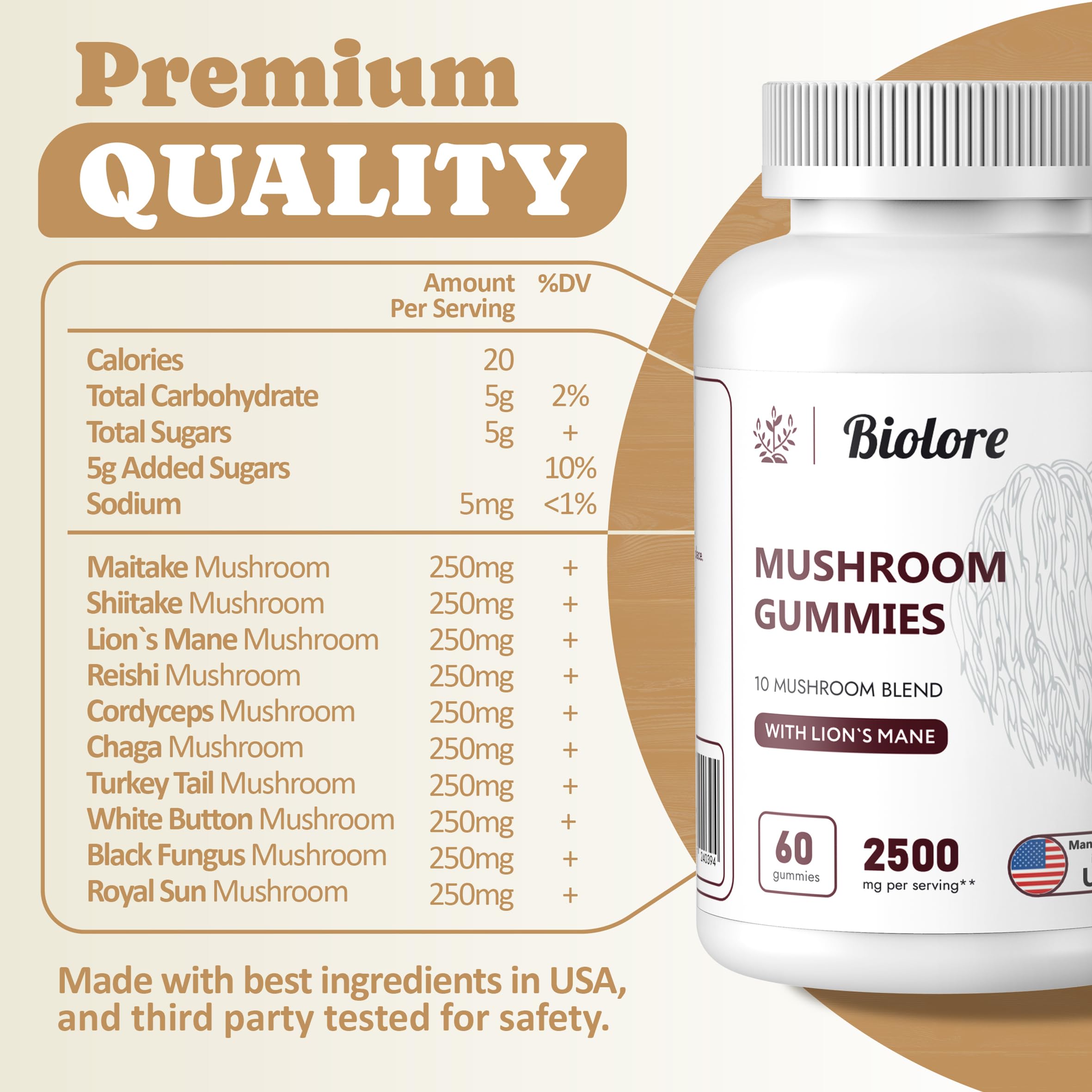 Natural energy boost from mushrooms