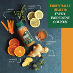 Natural energy boost ginger shots