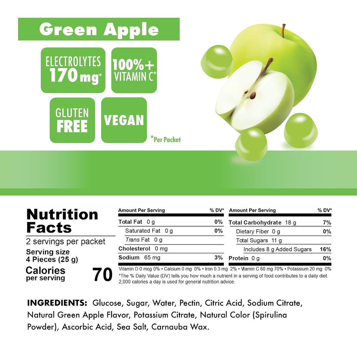 natural energy boost green apple