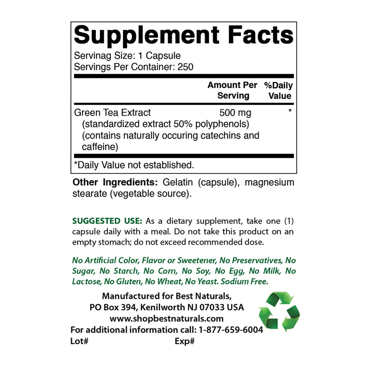 natural energy boost green tea extract