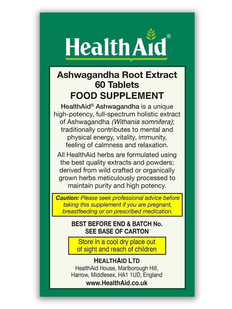 natural energy boost HealthAid Ashwagandha