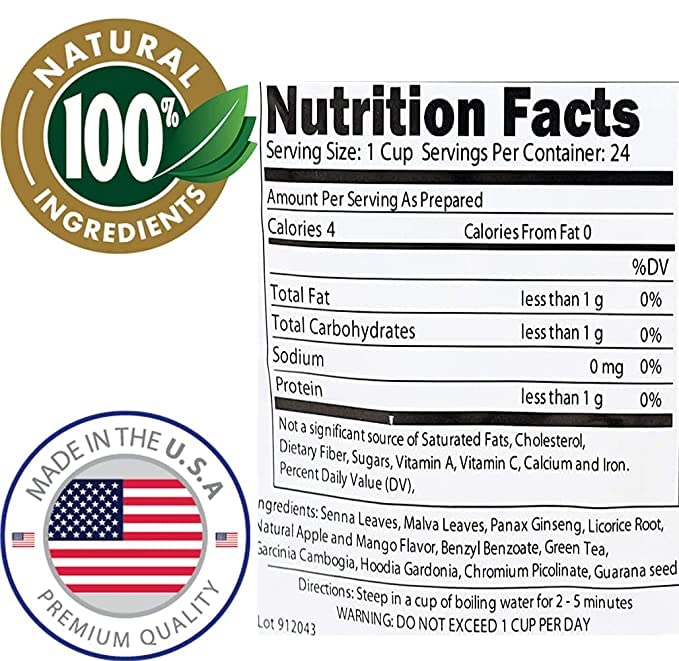 Natural energy boost herbal tea