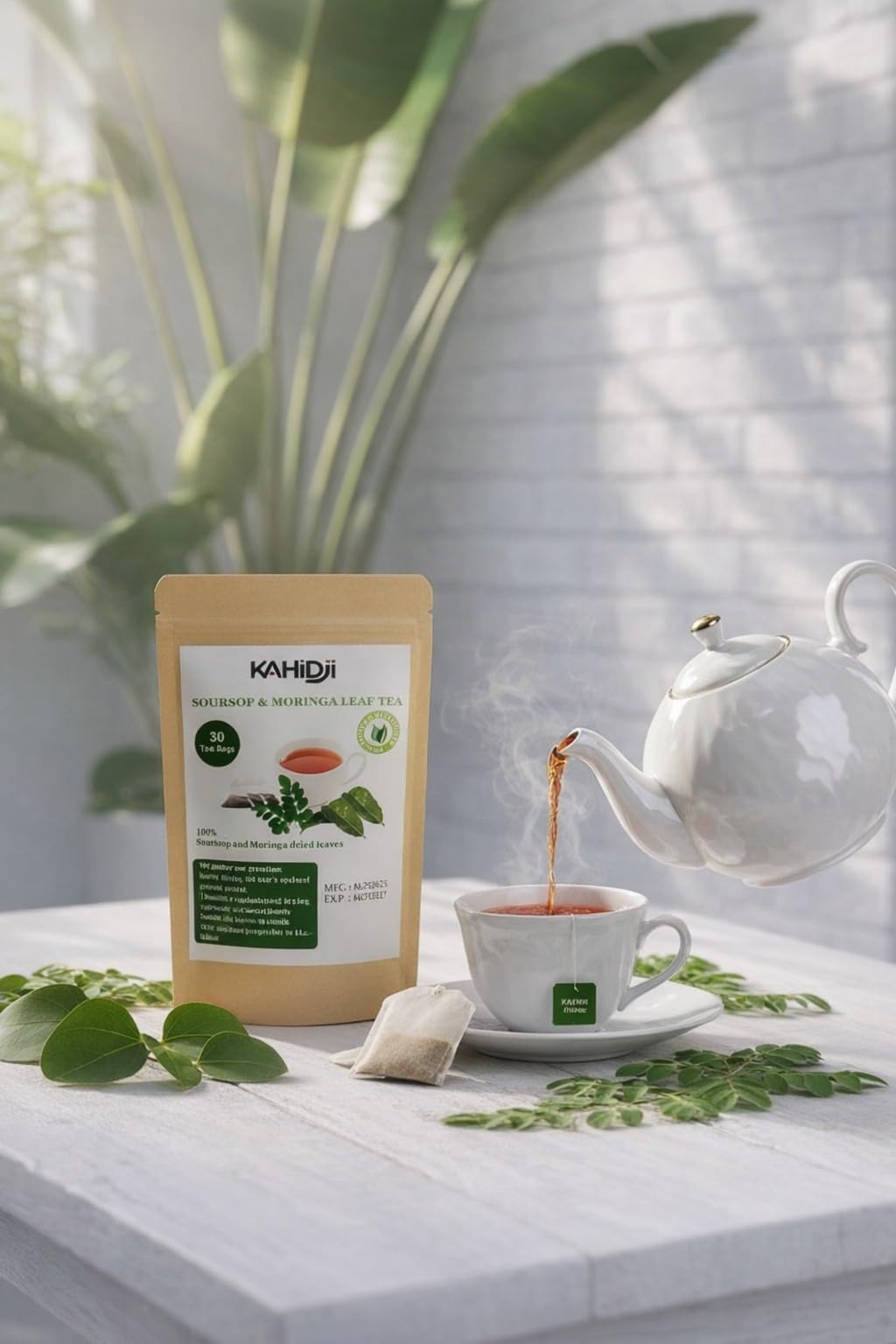 Natural energy boost herbal tea