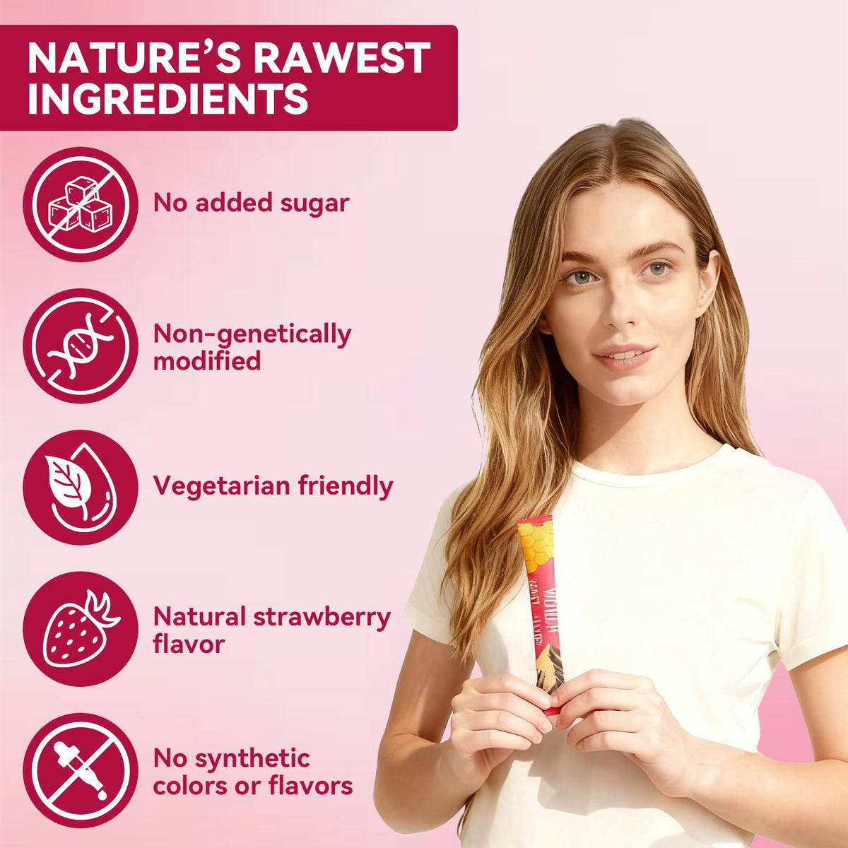Natural energy boost honey sticks