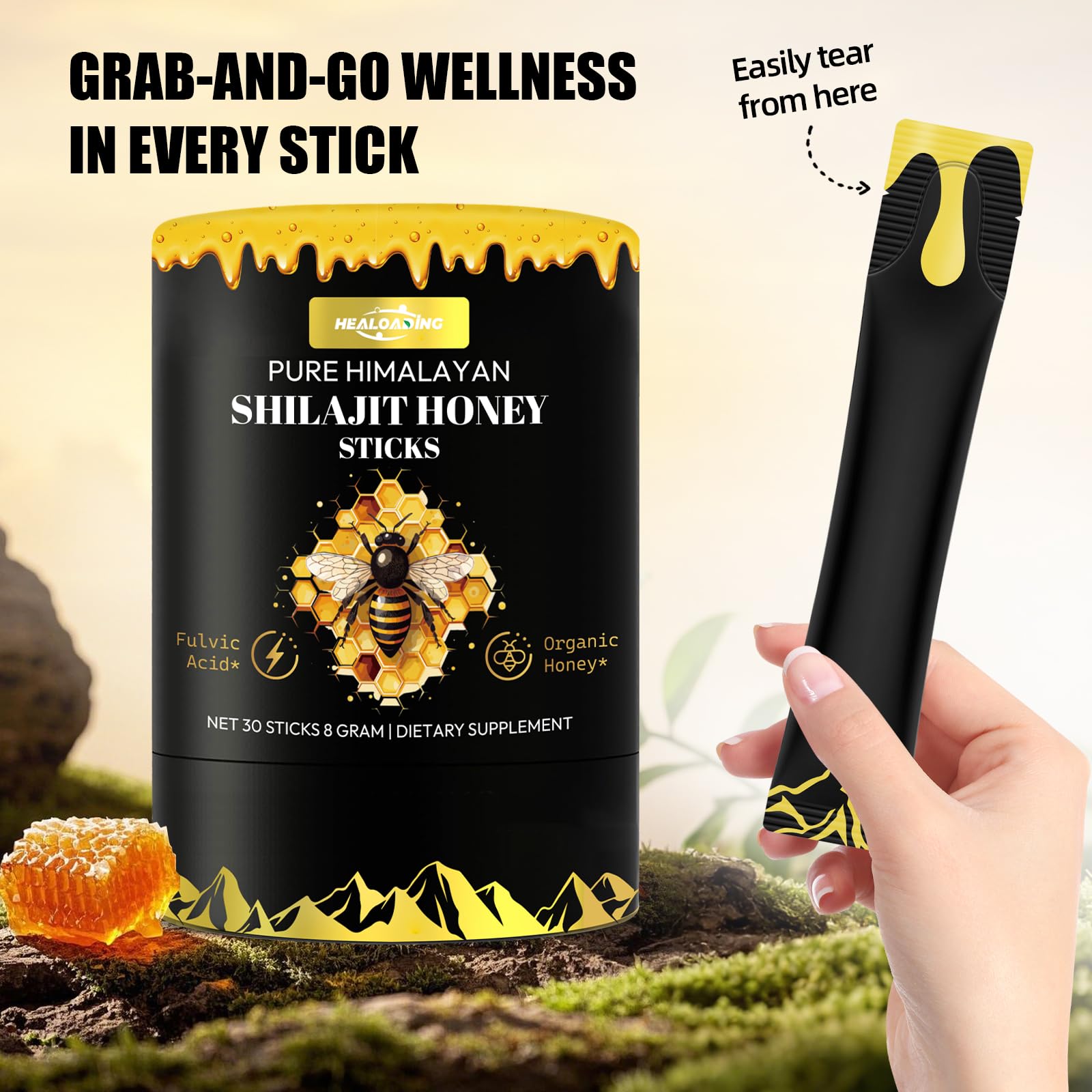 natural energy boost honey sticks