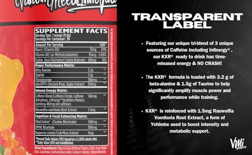natural energy boost KXR pre-workout powder