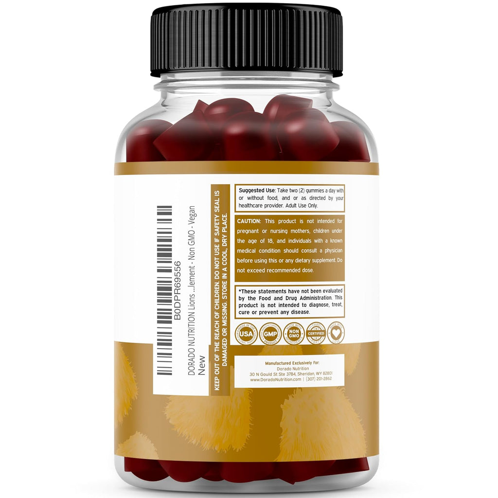 Natural energy boost Lion's Mane gummies