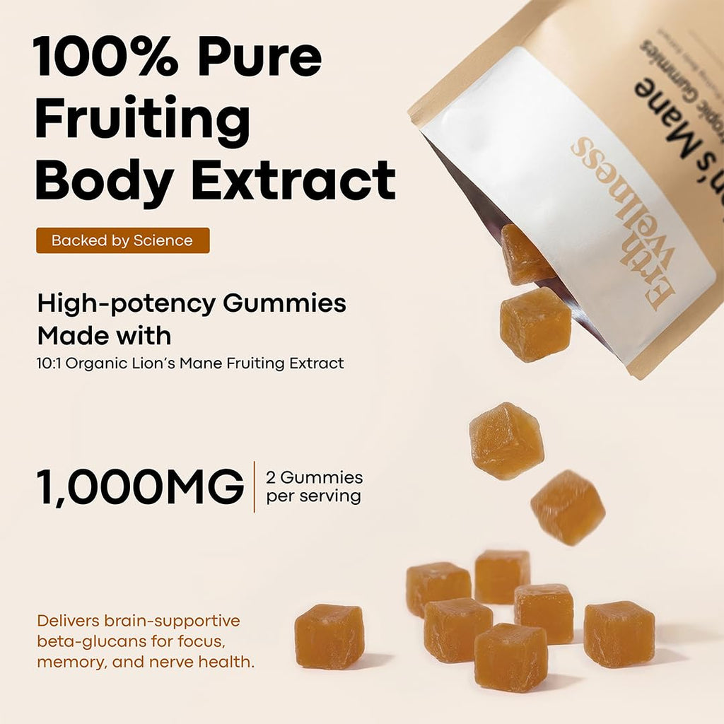 Natural energy boost Lion's Mane gummies