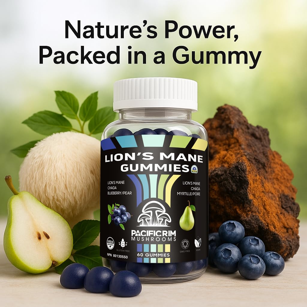Natural energy boost Lion's Mane gummies