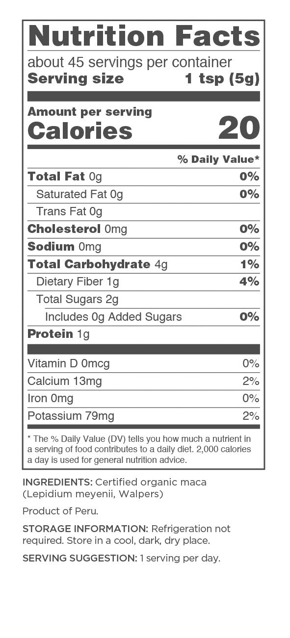 Natural energy boost maca powder