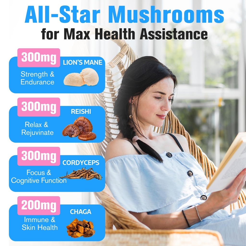 natural energy boost mushroom capsules