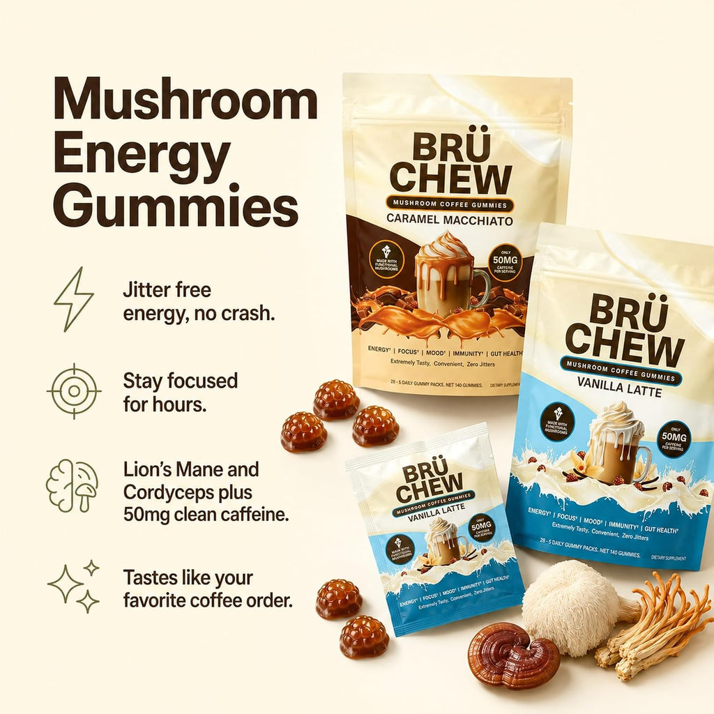 Natural energy boost mushroom chews