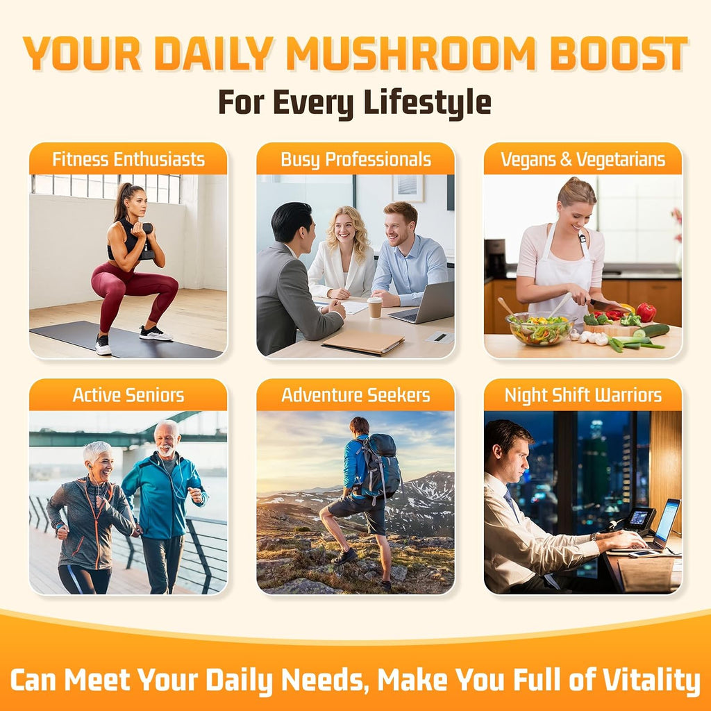 natural energy boost mushroom gummies