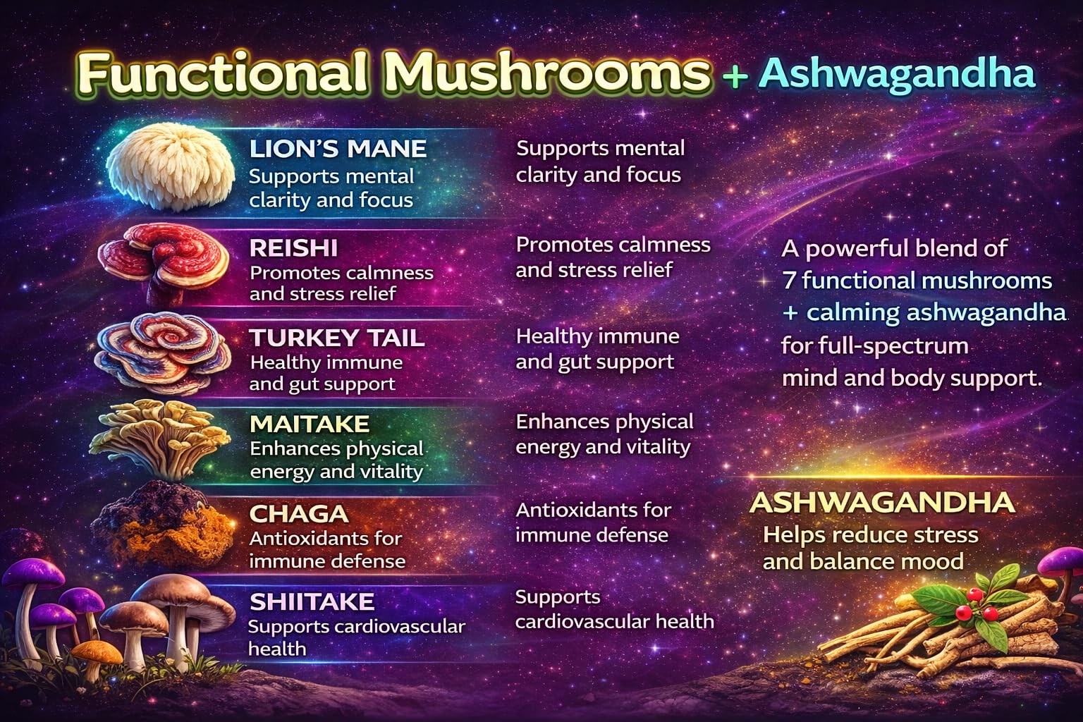 Natural energy boost mushroom gummies