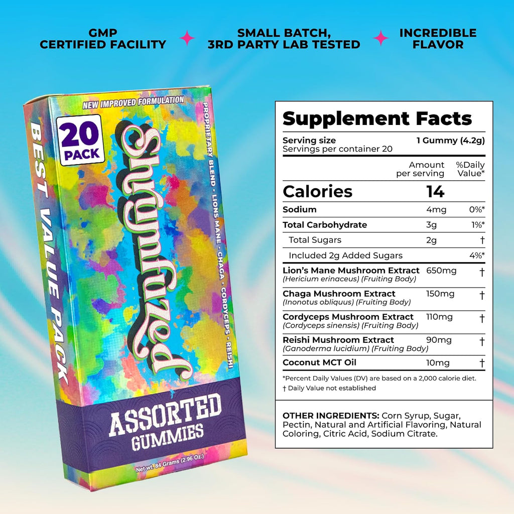 natural energy boost mushroom gummies