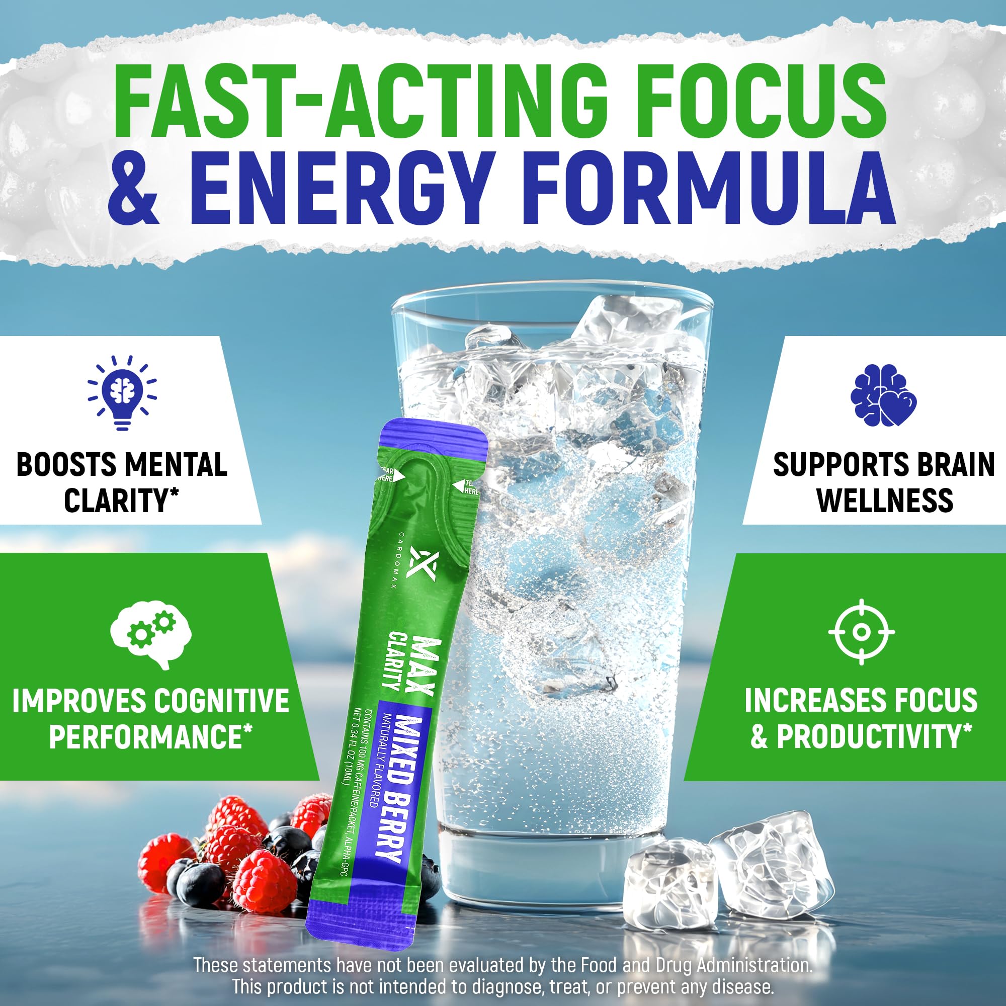 Natural energy boost nootropic drink