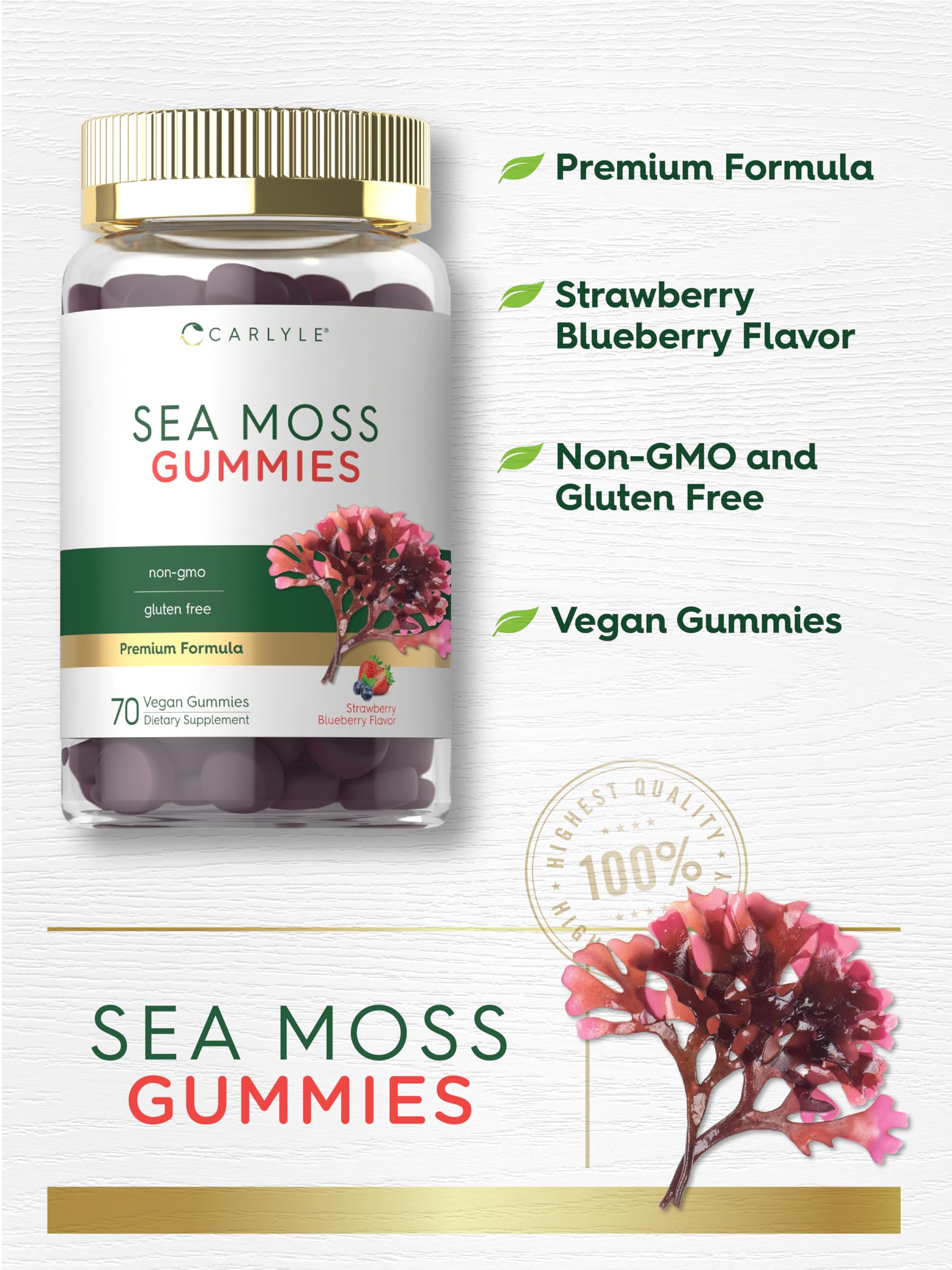 Natural energy boost sea moss gummies