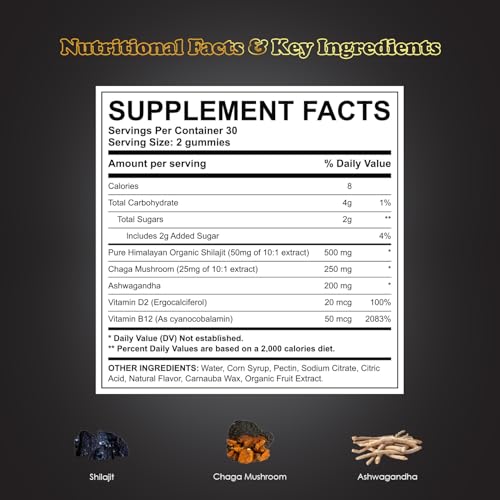 Natural energy boost shilajit gummies