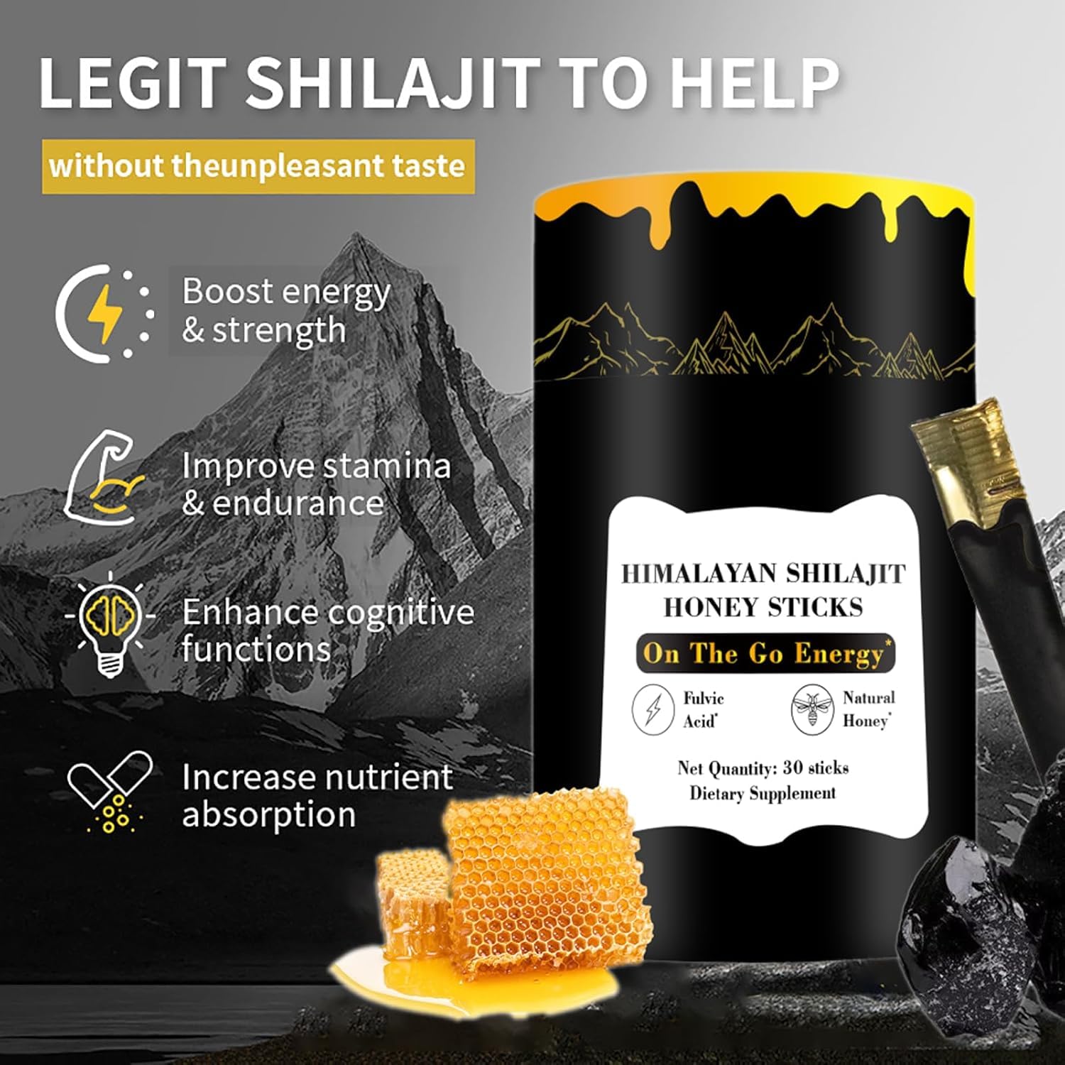 natural energy boost shilajit honey