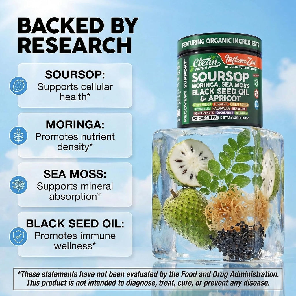 Natural energy boost soursop capsules