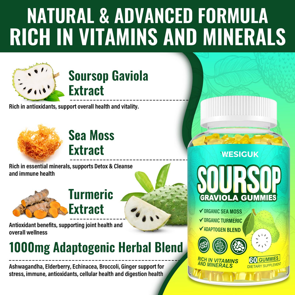 natural energy boost soursop gummies