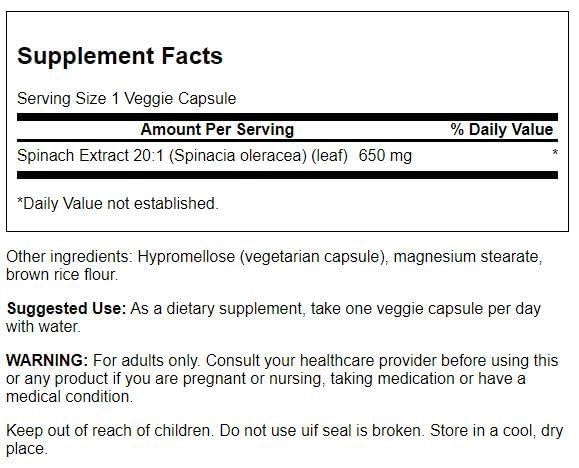 natural energy boost spinach extract