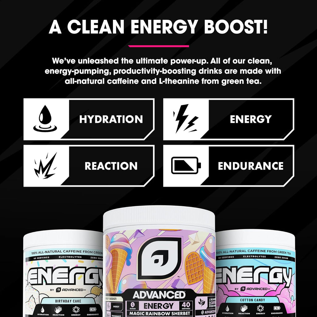 Natural energy boost with Advanced Energy drink