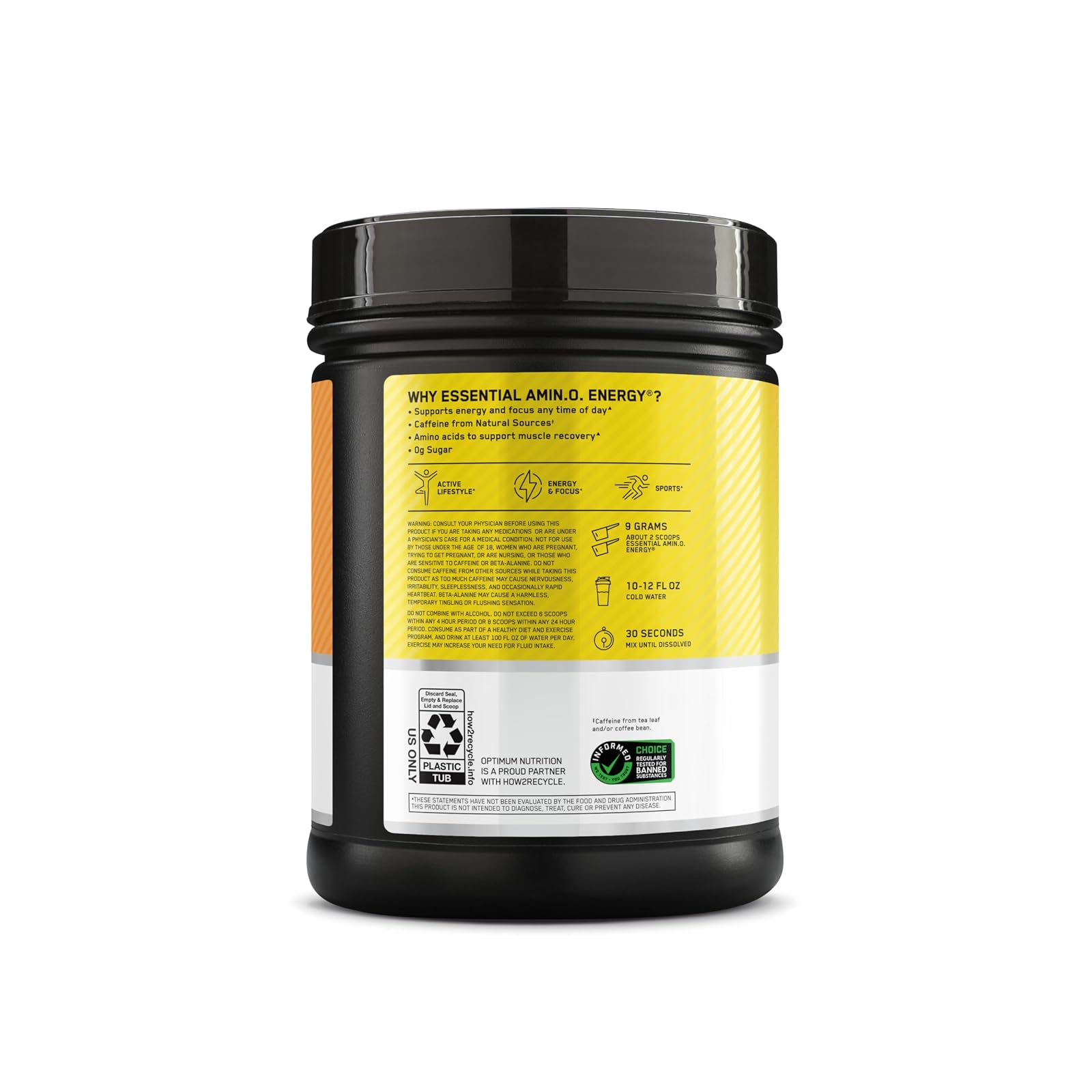 Natural energy boost with amino acids