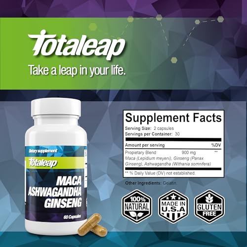 Natural energy boost with ashwagandha and ginseng